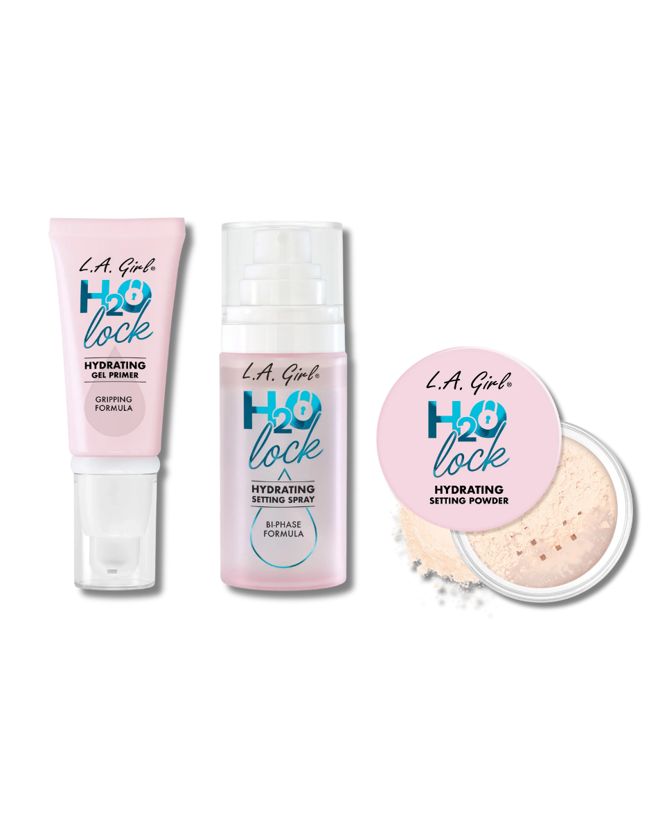 Kit LA Girl H2O Lock Primer + Spray + Polvo – Iconika Beauty Shop